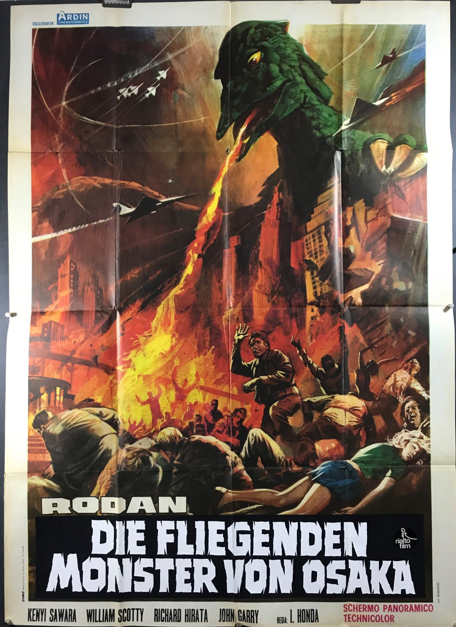 RODAN THE FLYING MONSTER, Original Italian Monster Movie Poster ...