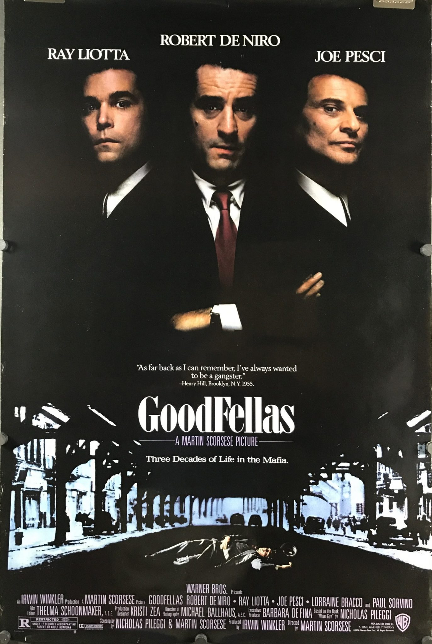 GOODFELLAS, Original Mafia Crime Vintage Movie Poster - Original ...