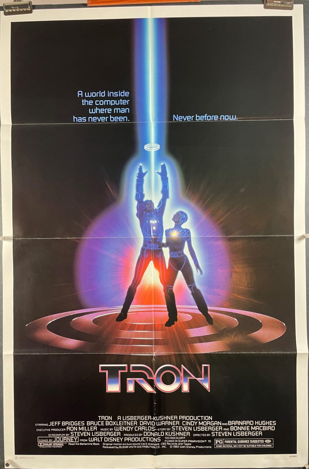 TRON, Original Jeff Bridges Vintage Movie Poster - Original Vintage ...