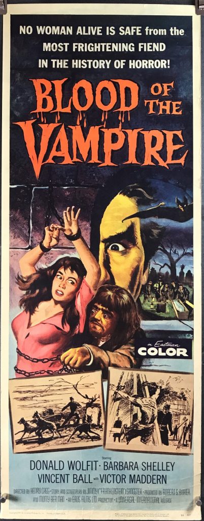BLOOD OF VAMPIRE, Original Vintage Horror Movie Poster - Original ...