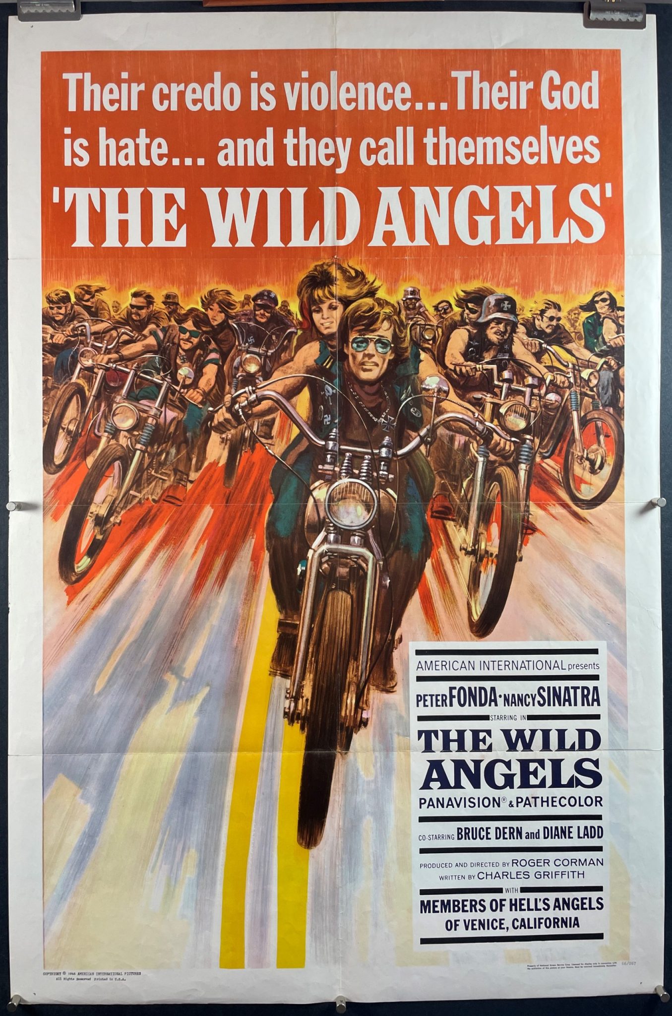 WILD ANGELS, Original Biker Hell's Angels Vintage Movie Poster ...