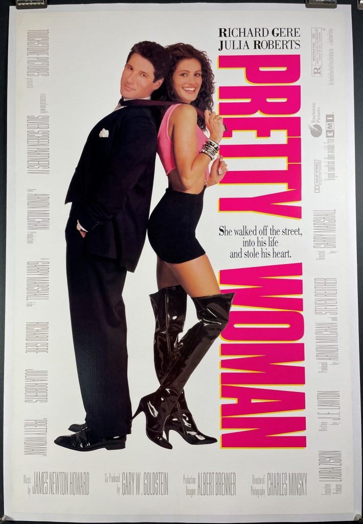 PRETTY WOMAN, Original Linen-Backed Julia Roberts Romantic Comedy Movie ...