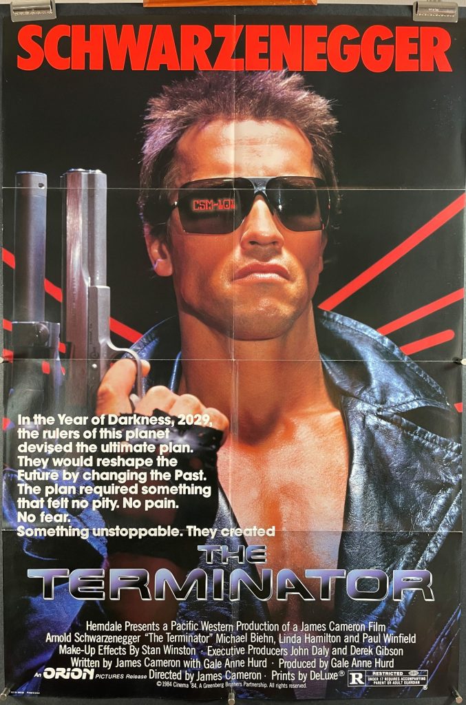 TERMINATOR, Original Vintage Arnold Schwarzenegger Movie Poster ...
