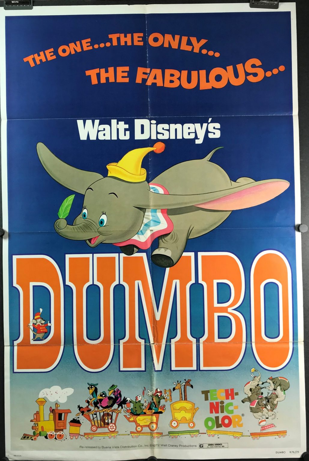 DUMBO. Original Walt Disney Circus Movie Poster - Original Vintage ...
