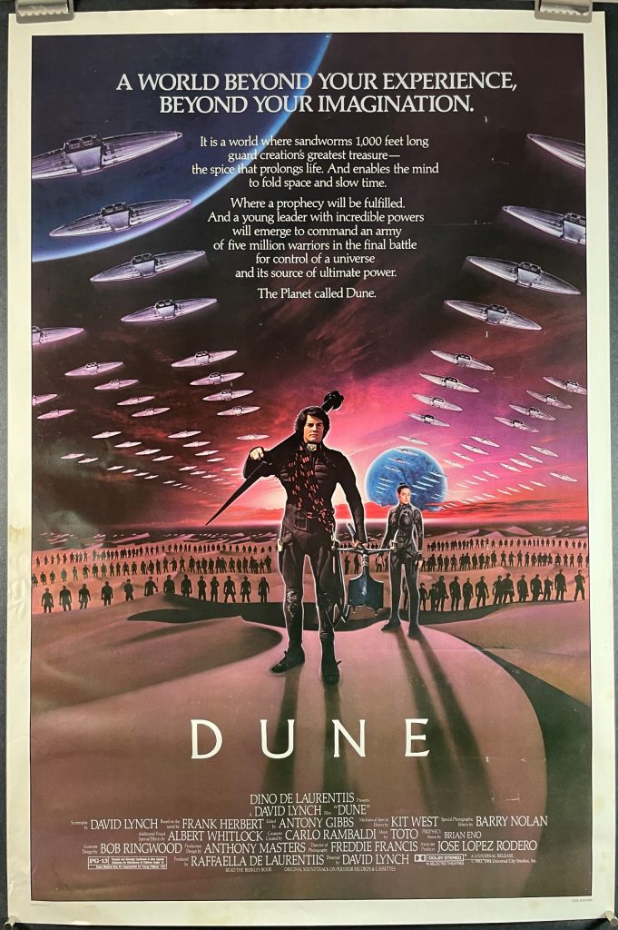 DUNE, Original Vintage Rolled Sci-Fi Movie Poster - Original Vintage ...