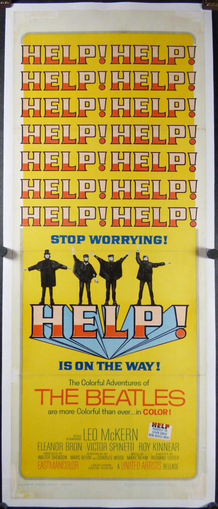 HELP!, Original Vintage Insert Beatles Movie Poster – Original Vintage ...