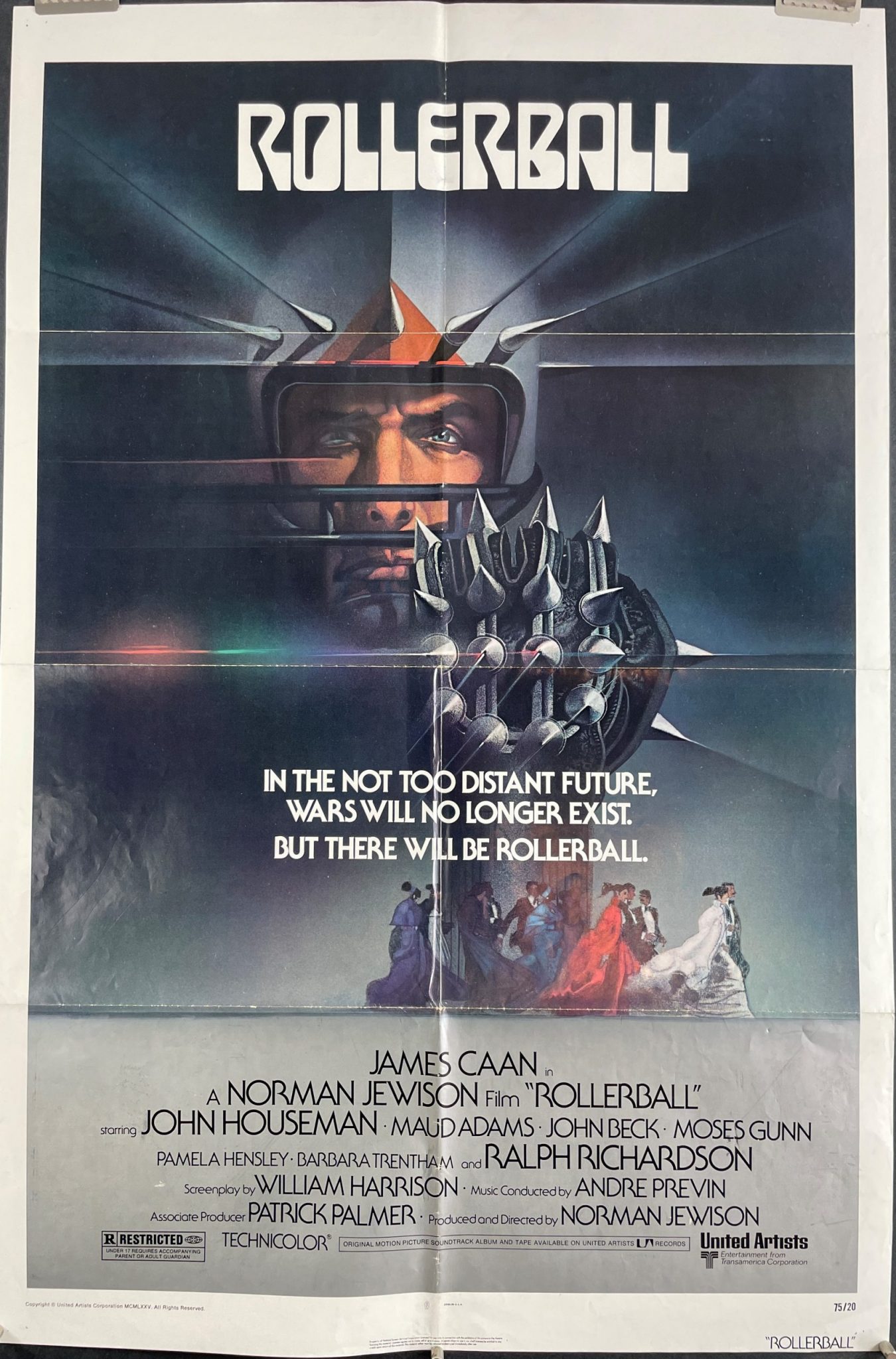 ROLLERBALL, Original Vintage Folded Sci-Fi Sport Movie Poster ...