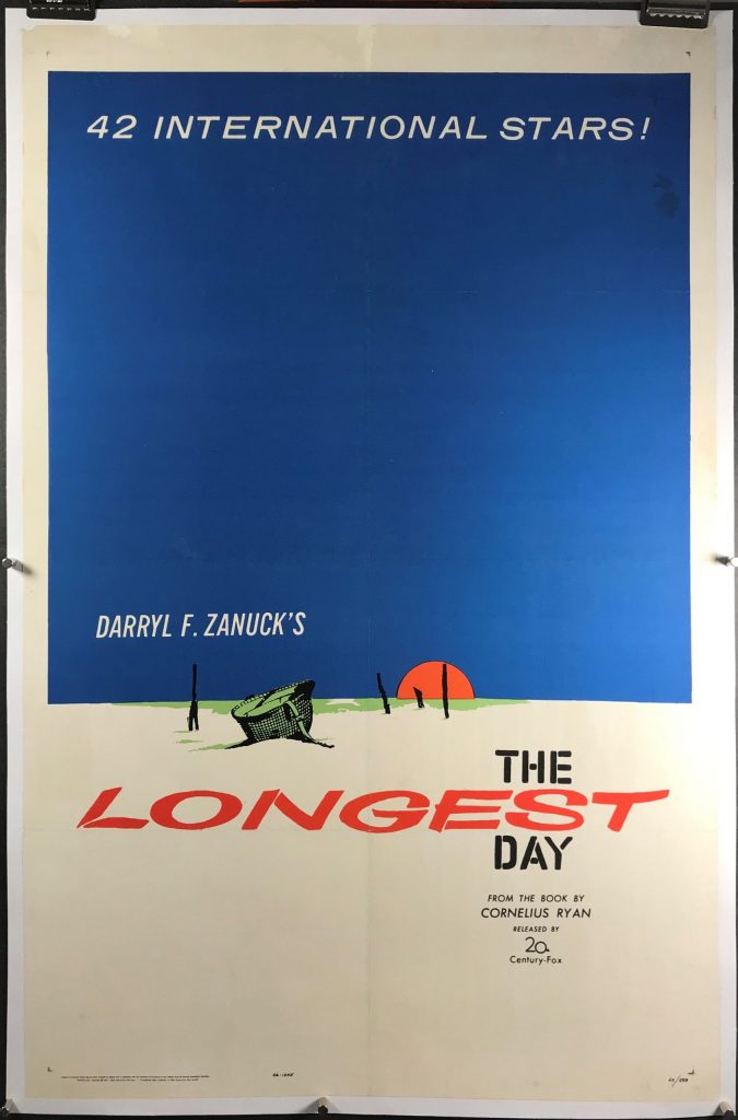 LONGEST DAY, Original Vintage Linen-Backed WW2 Movie Poster - Original ...