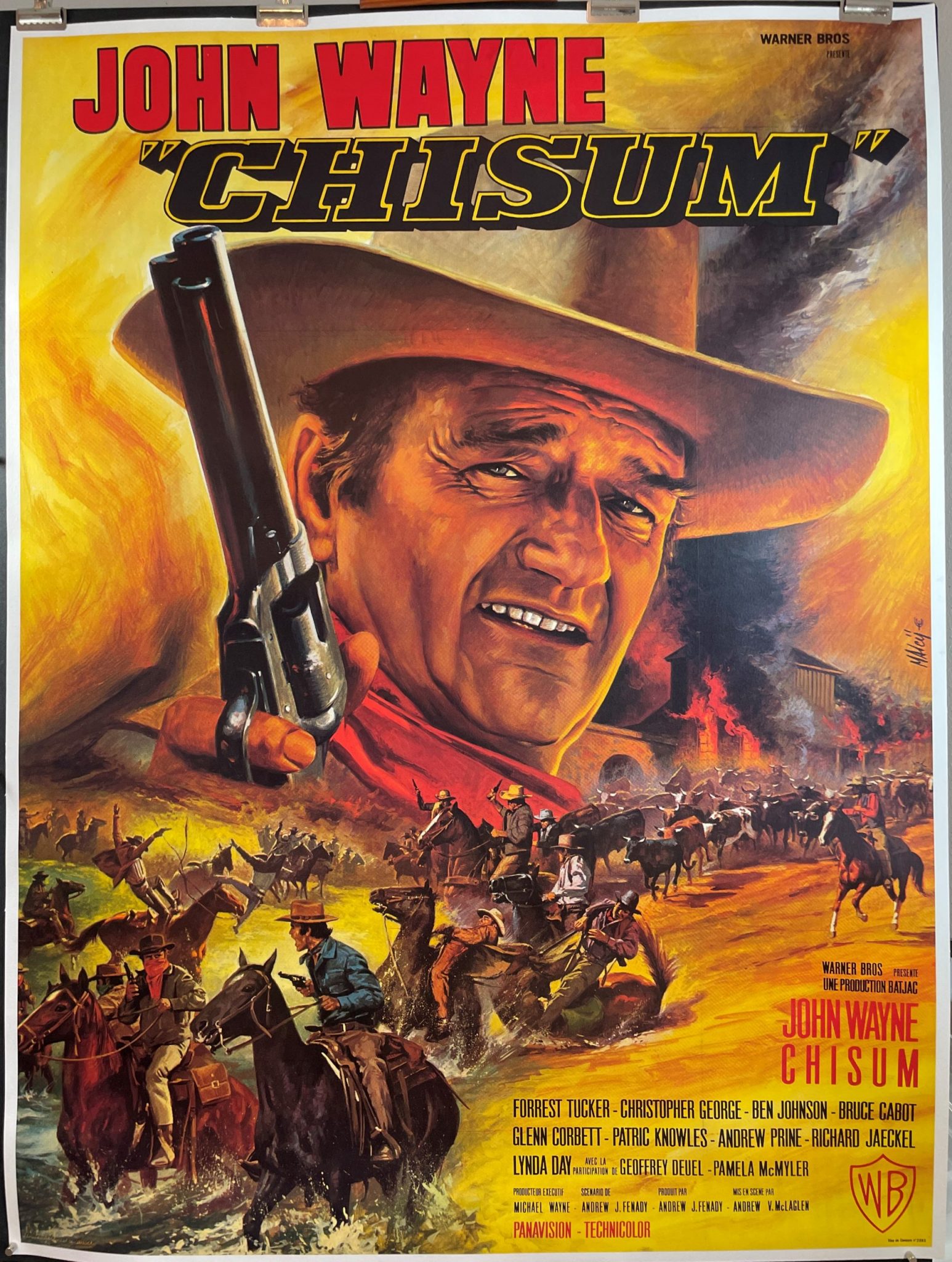CHISUM, Original Vintage French John Wayne Western Movie Poster ...