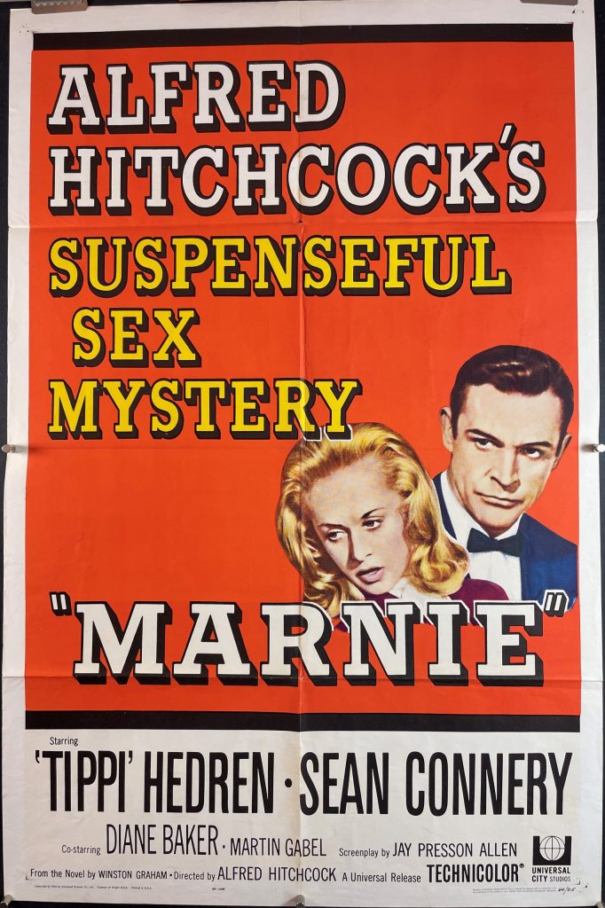 MARNIE, Original Vintage Folded Hitchcock Movie Poster - Original ...