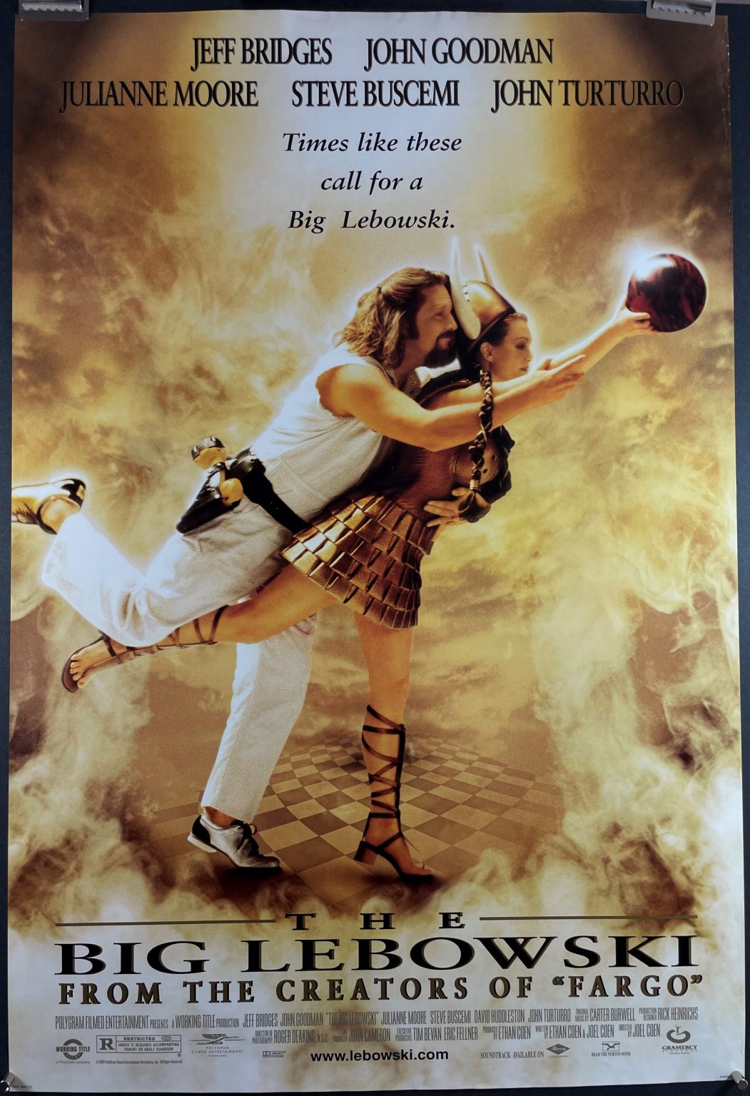 BIG LEBOWSKI, The Dude Original, Rolled Jeff Bridges Movie Poster ...