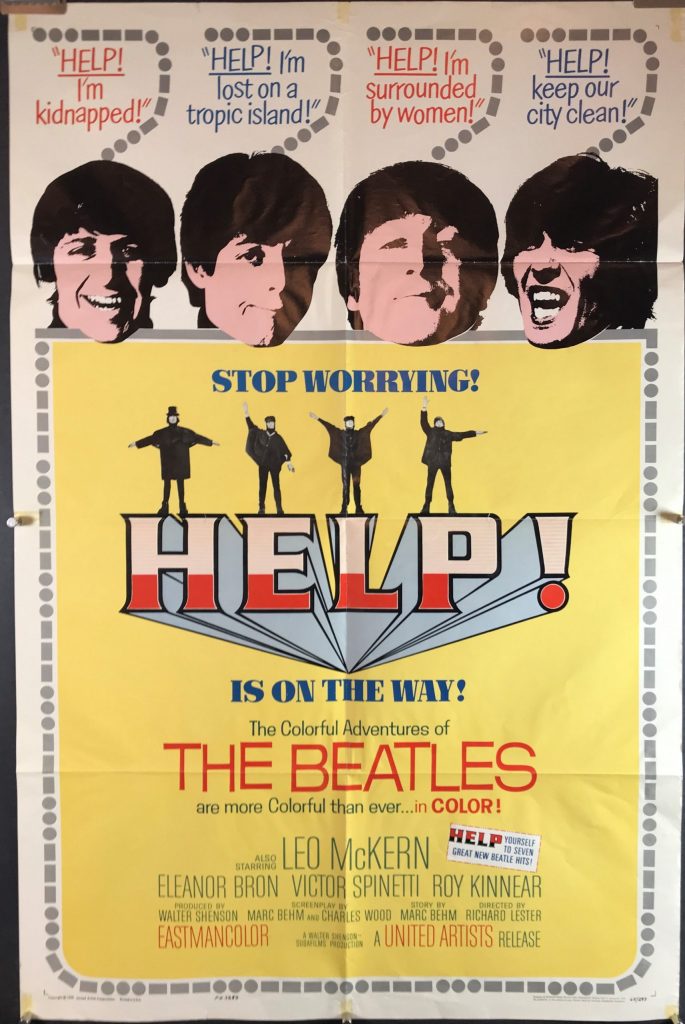 HELP! The Beatles, original vintage movie poster - Original Vintage ...