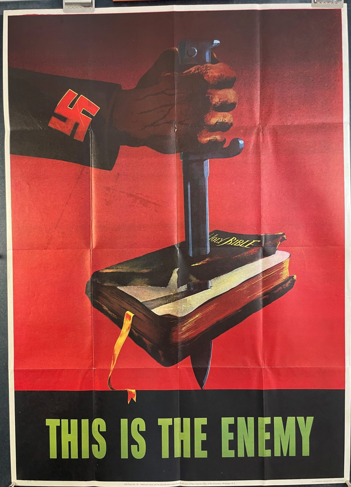 THIS IS THE ENEMY, original vintage WW2 propaganda poster - Original ...