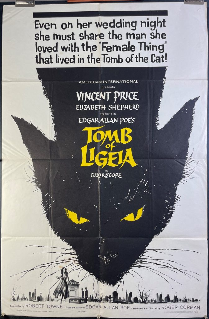 TOMB OF LIGEIA, Original Edgar Allan Poe Vintage Movie Poster ...