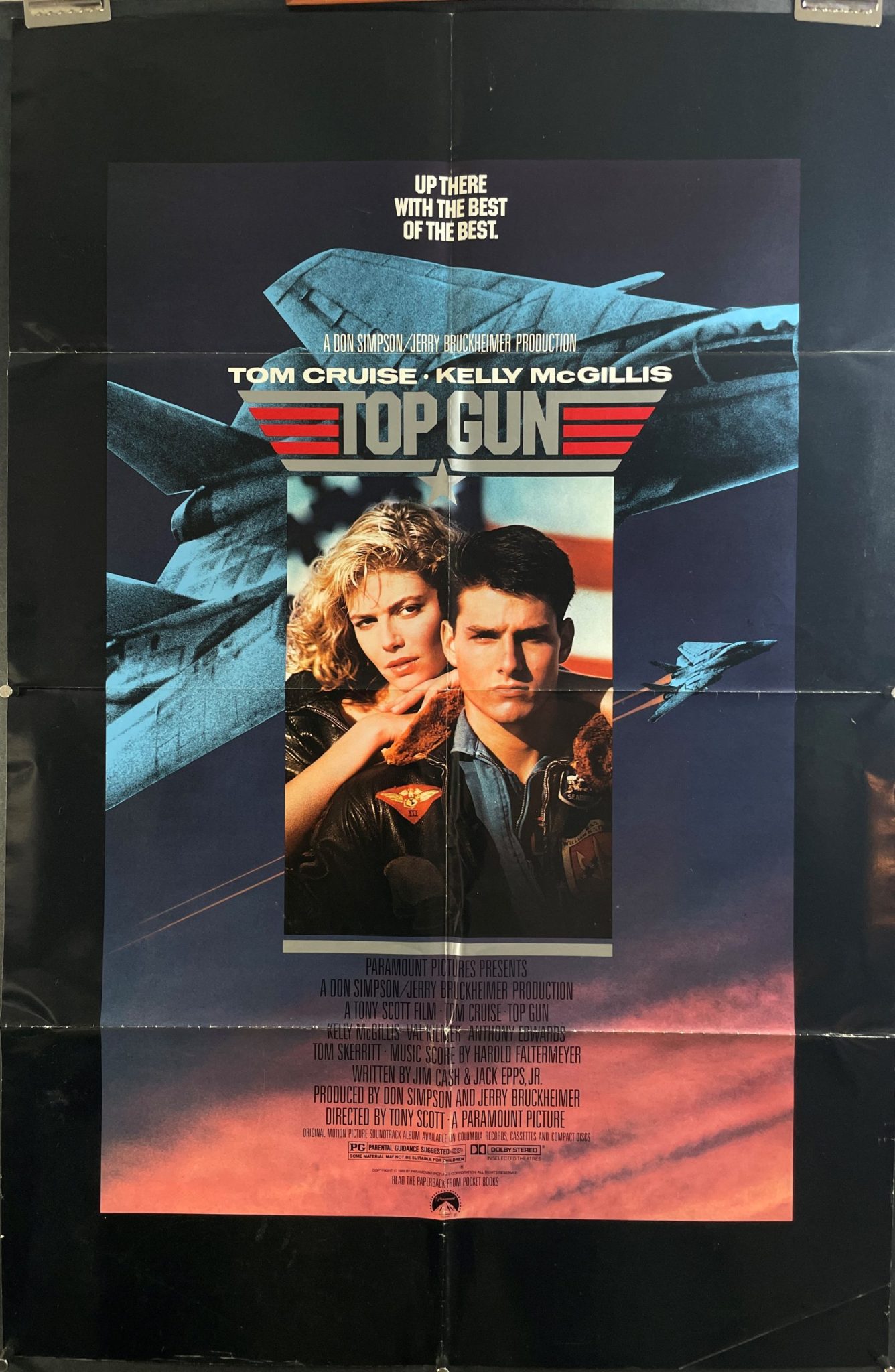 TOP GUN, Original Vintage Movie Poster Starring Tom Cruise - Original ...