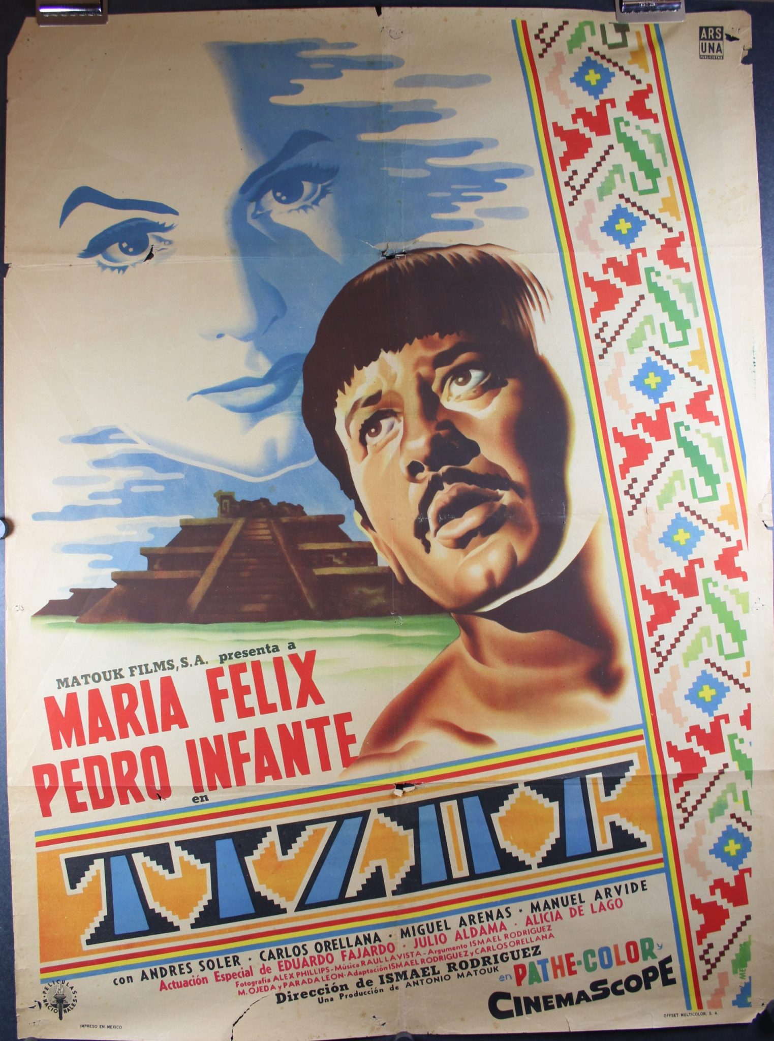 TIZOC, Original Mexican Romantic Movie Poster starring Pedro Infante ...