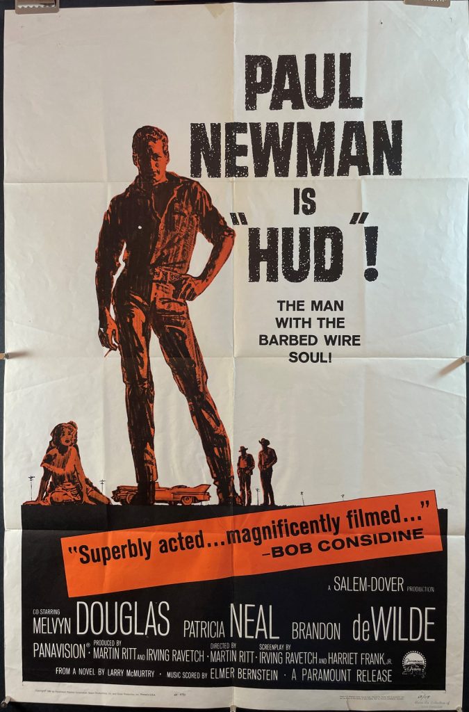 HUD, Original Paul Newman Vintage Movie Poster - Original Vintage Movie ...