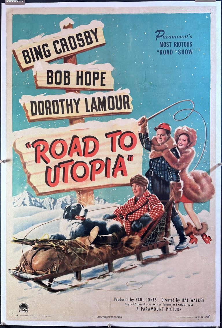 ROAD TO UTOPIA, Original Vintage Movie Poster starring Bob Hope and ...