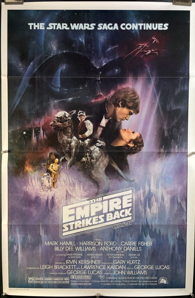 EMPIRE STRIKES BACK, Original Style A Trifold Vintage Movie Poster ...