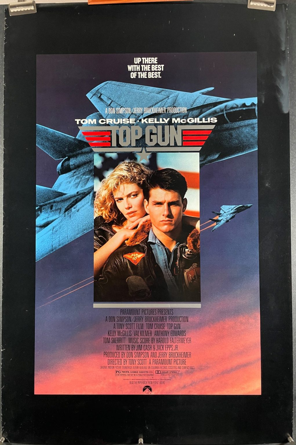 TOP GUN, Original Rolled Movie Poster Starring Tom Cruise and Kelly ...
