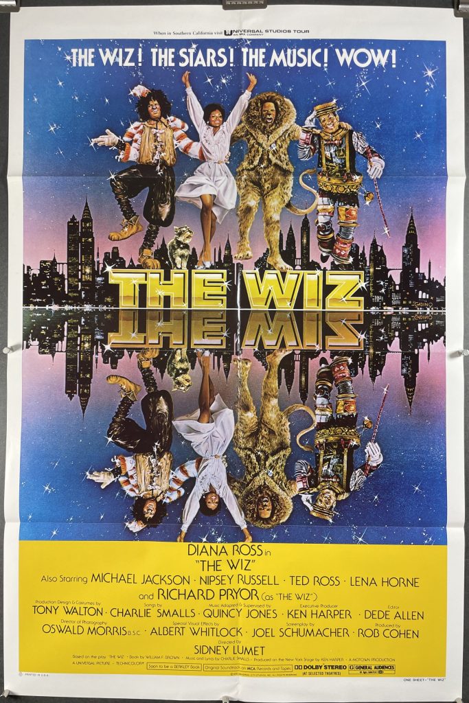 THE WIZ, Original Vintage Musical Poster starring Diana Ross and Michael Jackson - Original ...