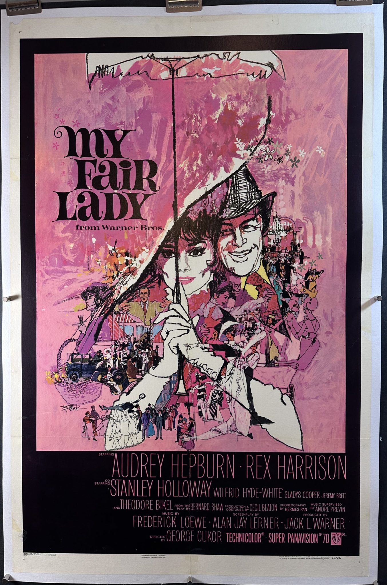 MY FAIR LADY, Original Audrey Hepburn Musical Poster - Original Vintage ...
