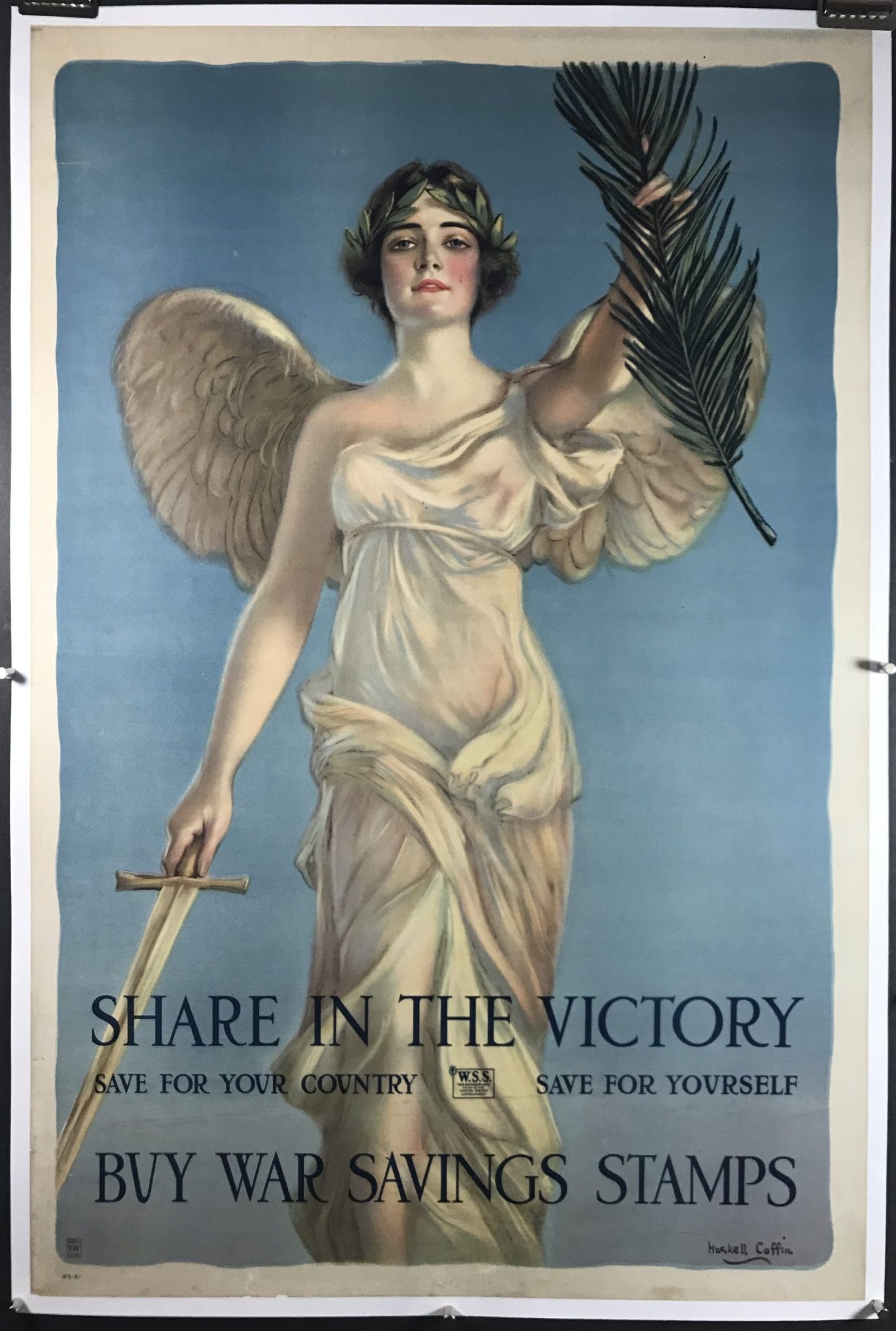 WWI, VINTAGE WAR SAVINGS STAMP POSTER BY HASKELL COFFIN - Original ...
