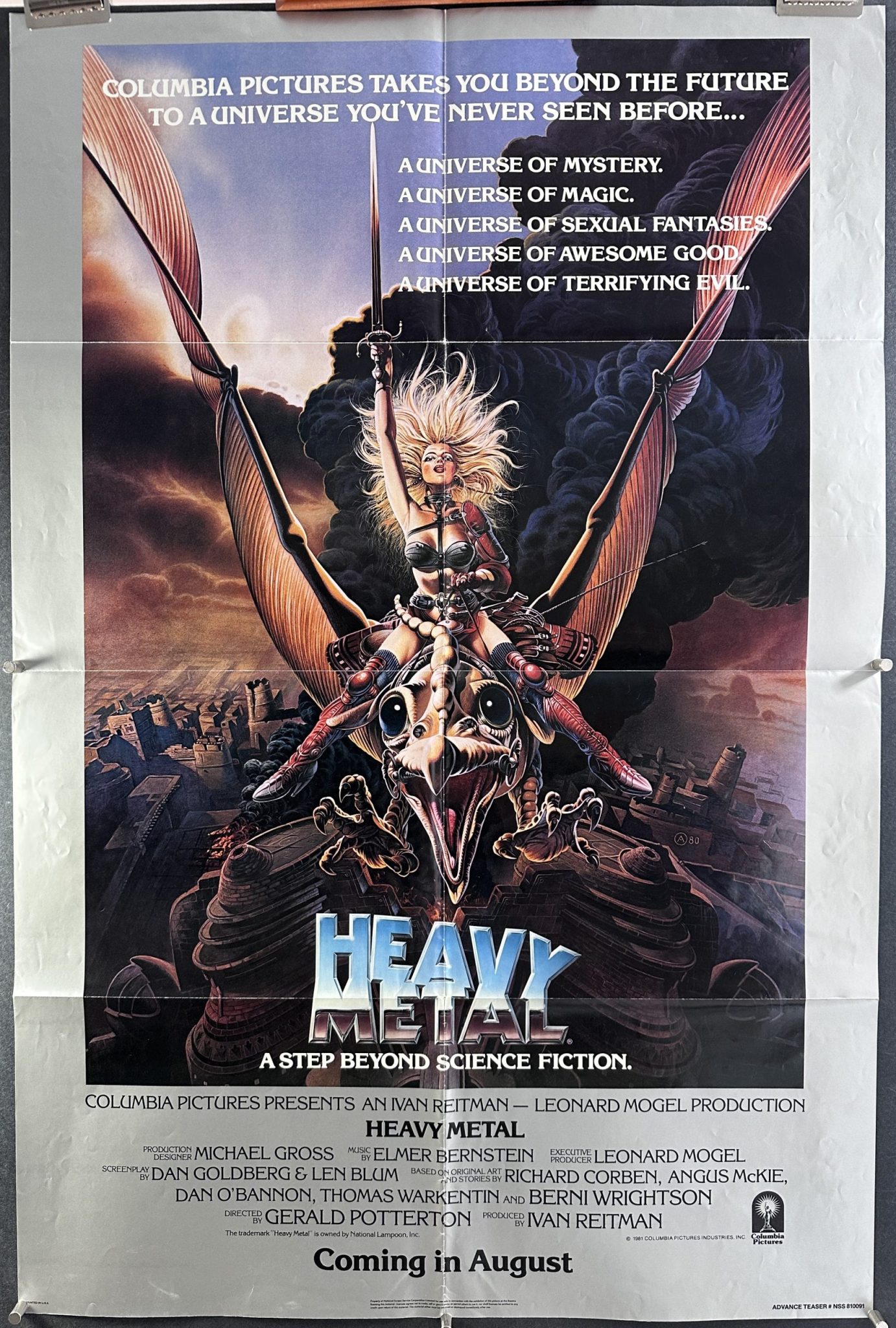 HEAVY METAL, Original Advance Teaser Movie Poster - Original Vintage ...