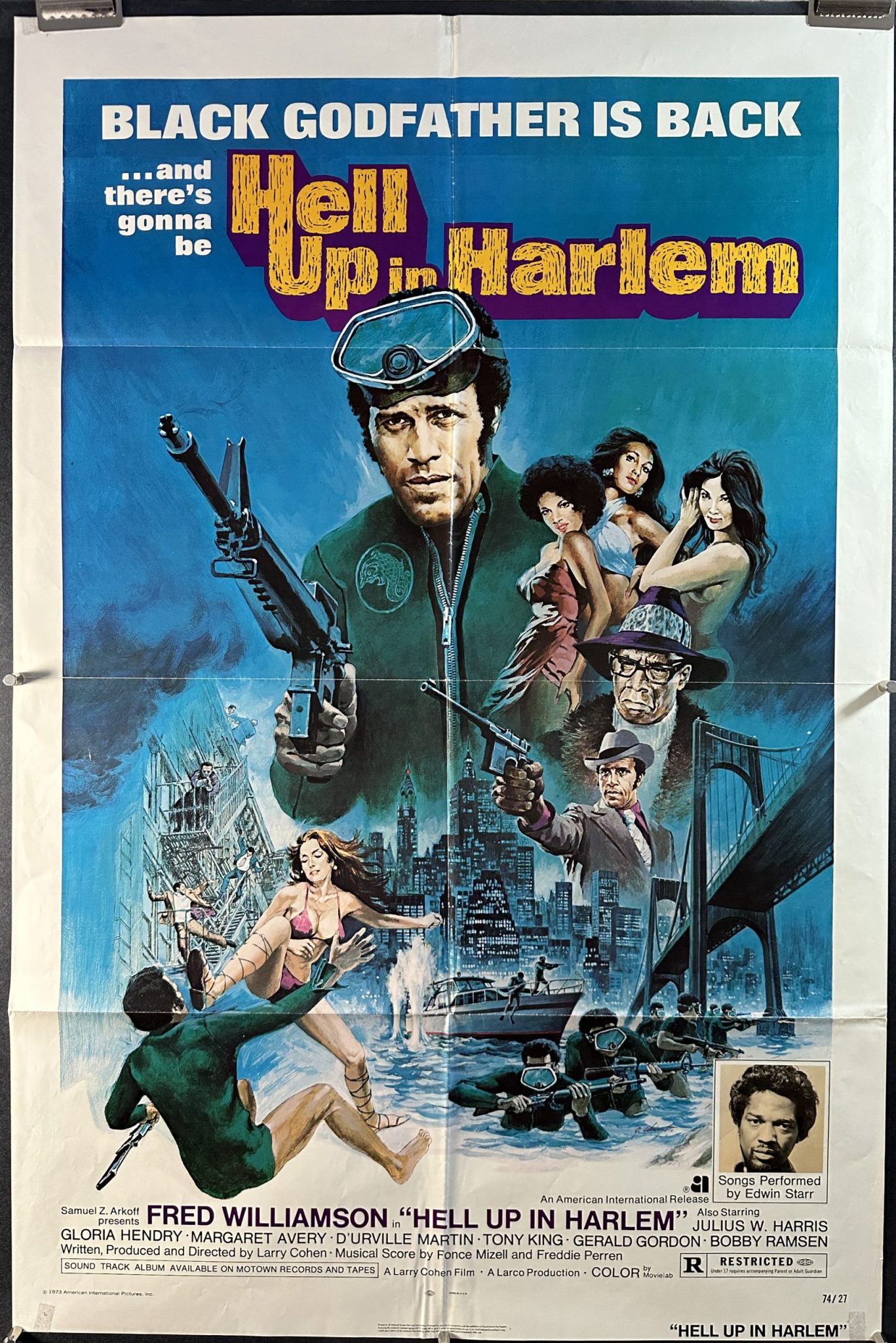 HELL UP IN HARLEM, Original Vintage Movie Poster - Original Vintage ...