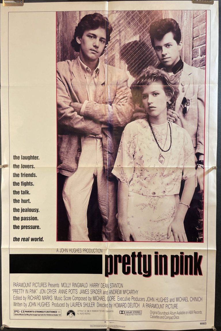 PRETTY IN PINK, Original Vintage Movie Poster starring Molly Ringwald ...