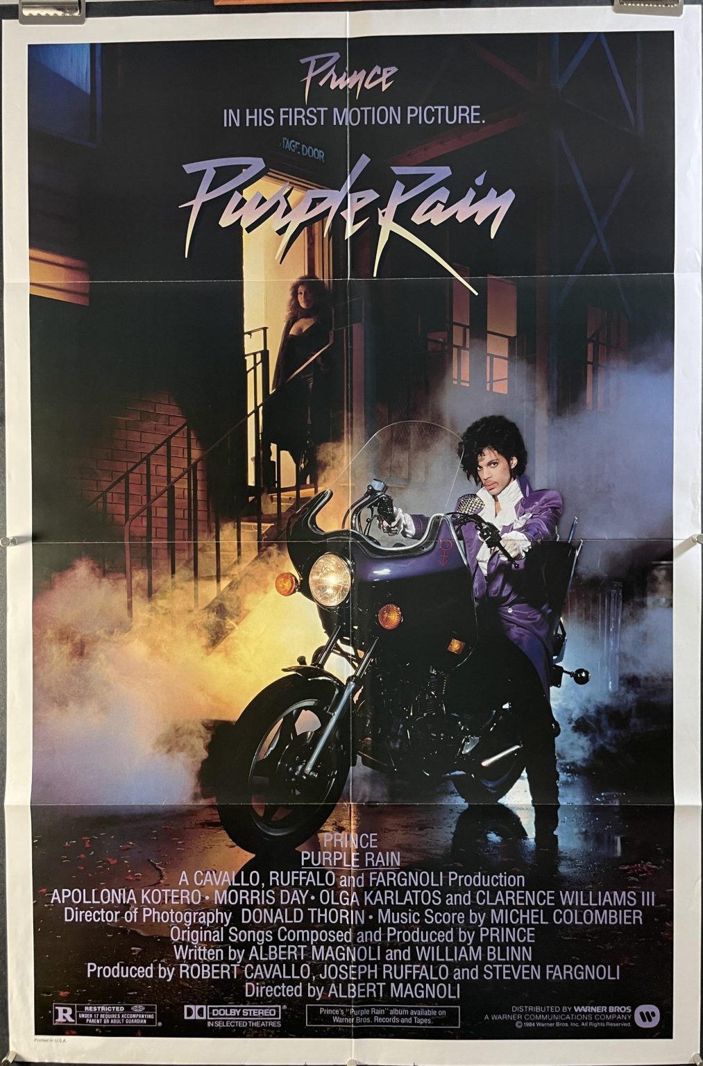 PURPLE RAIN, Original Vintage Rock Music Movie Poster starring Prince ...