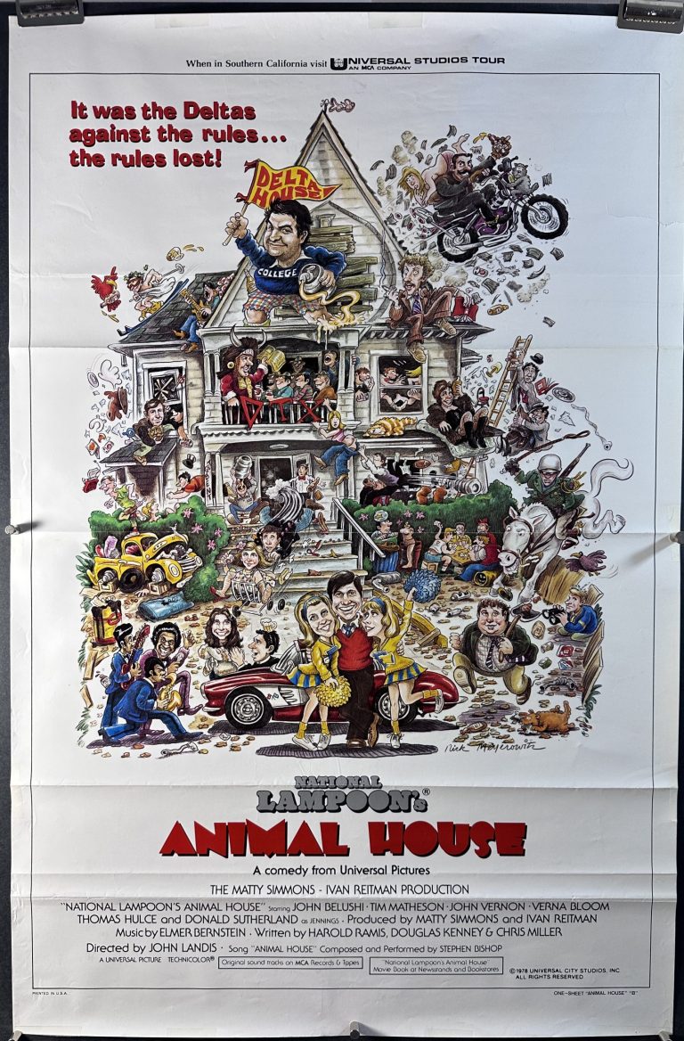 ANIMAL HOUSE, Original Vintage Movie Poster starring John Belushi ...
