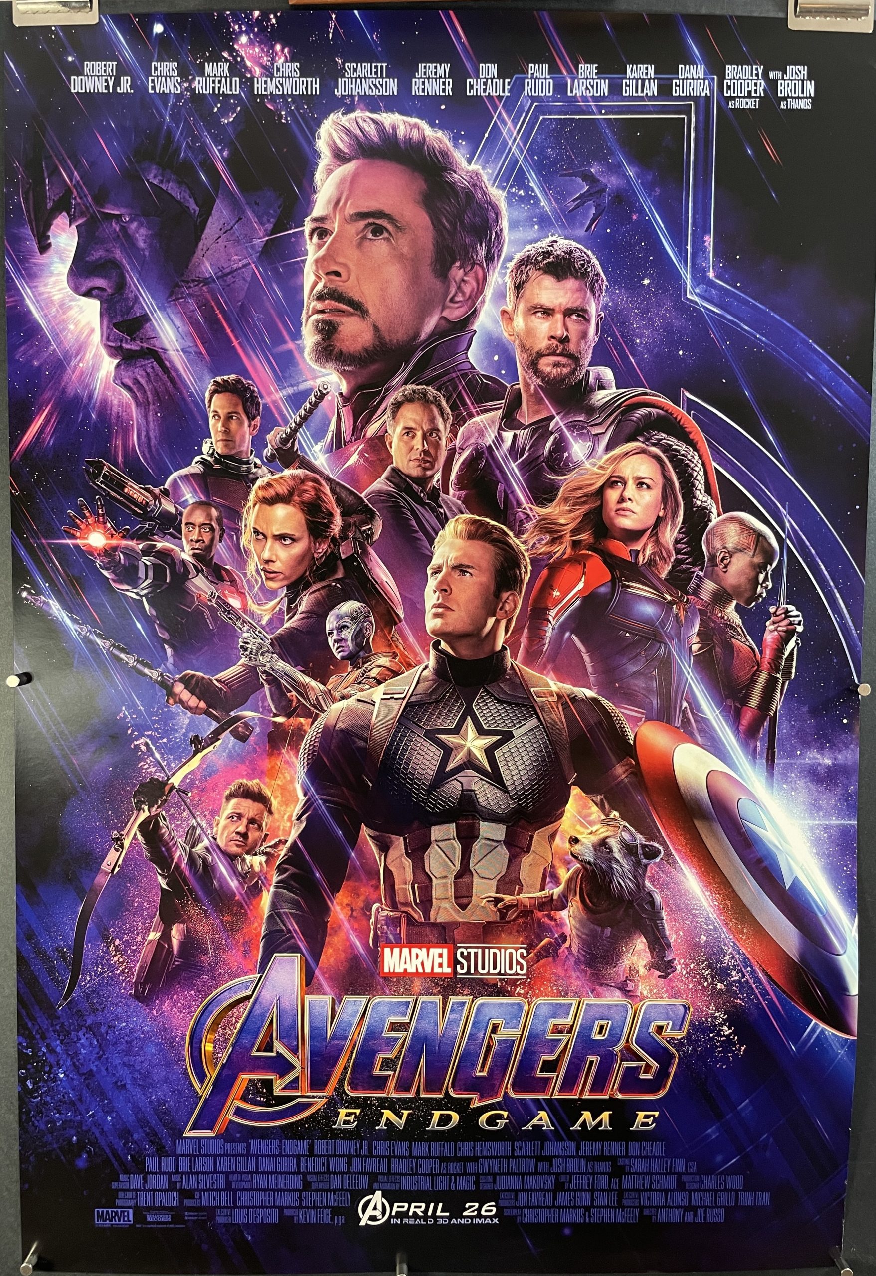 AVENGERS ENDGAME Original Rolled Marvel Studios Movie Poster