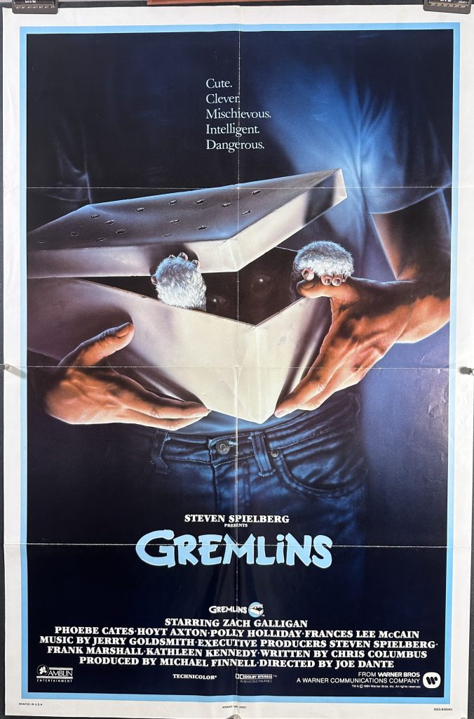GREMLINS, Original Steven Spielberg Vintage Movie Poster starring Zach Gilligan - Original ...