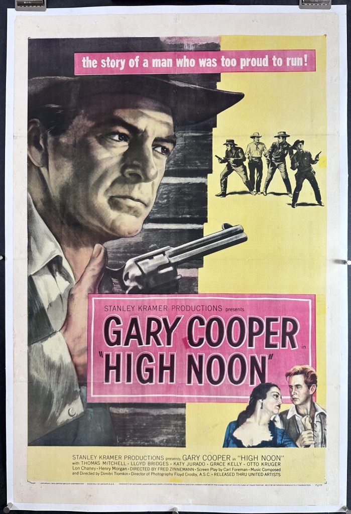 HIGH NOON, Original Vintage Movie Poster starring Gary Cooper ...