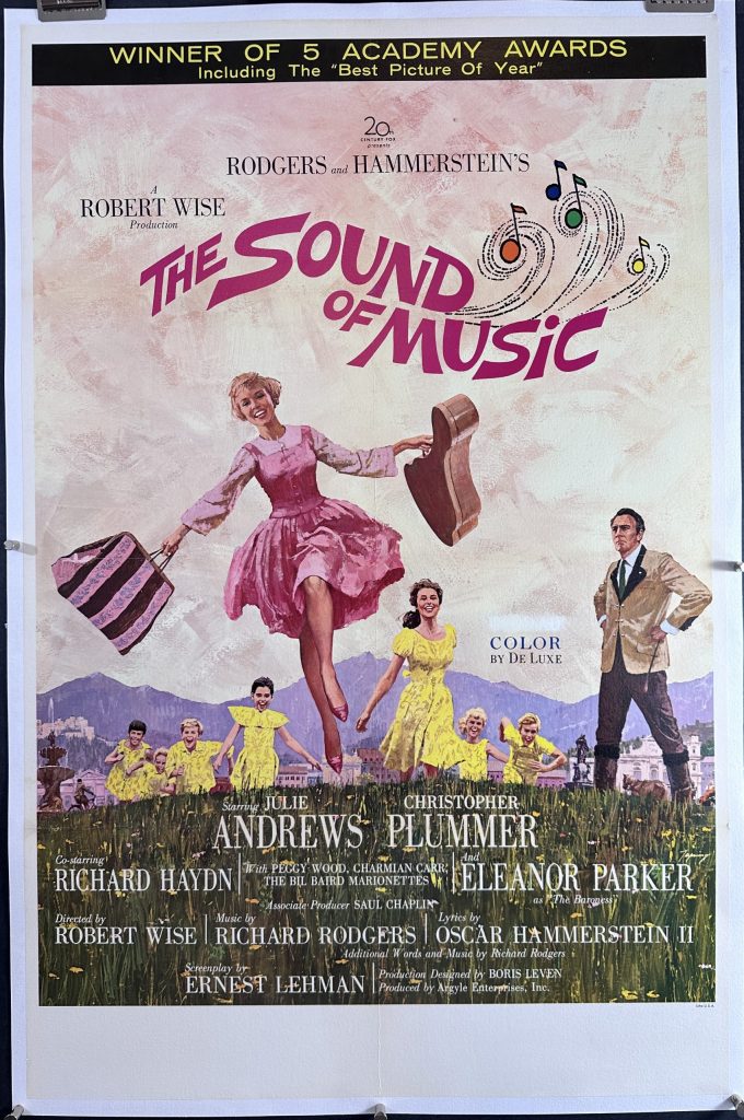 Sound Of Music Original Awards Vintage Musical Poster Starring Julie