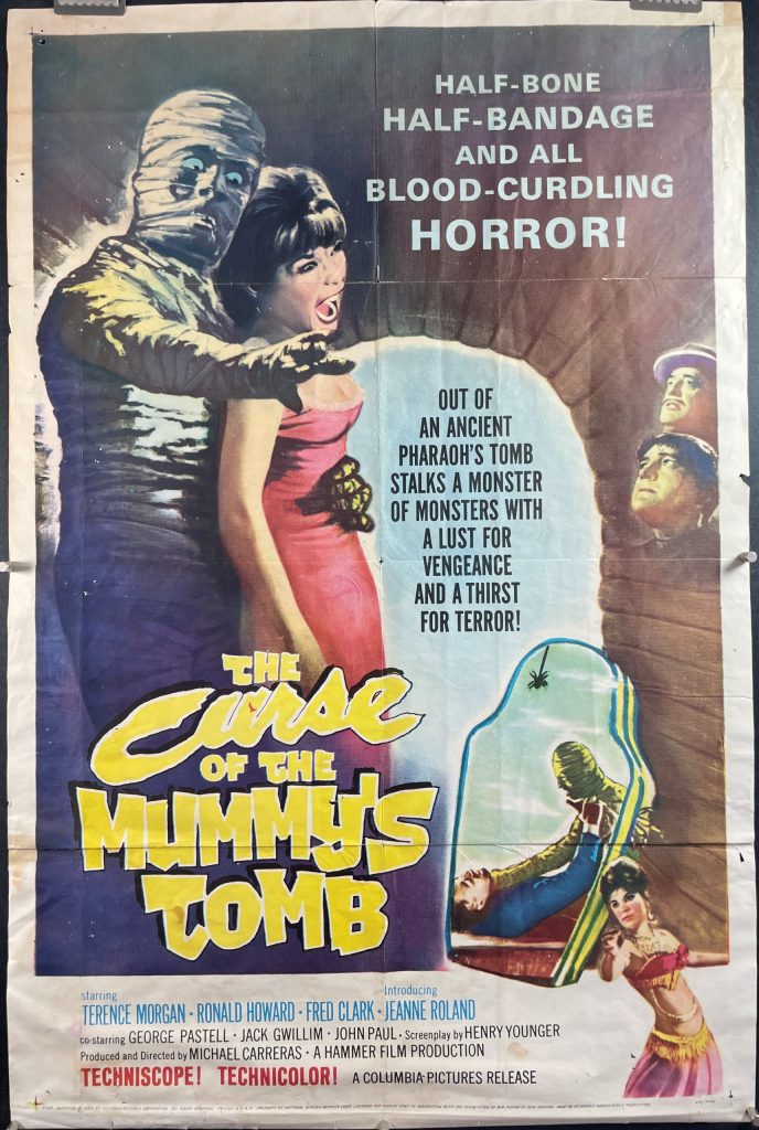 CURSE OF THE MUMMY'S TOMB, Original Vintage Hammer Horror Movie Poster ...