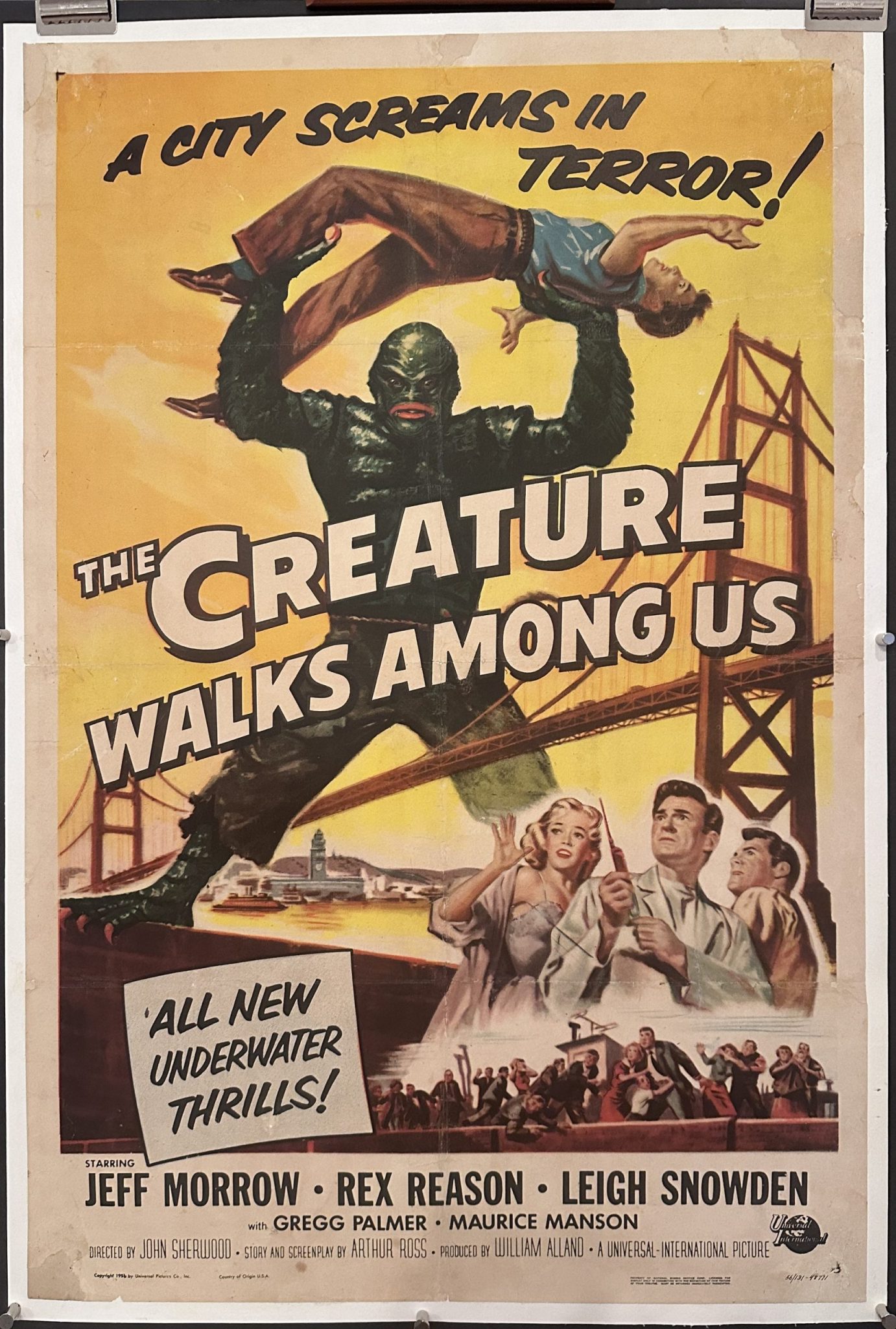 THE CREATURE WALKS AMONG US, Original Vintage Sci-Fi Horror Movie ...