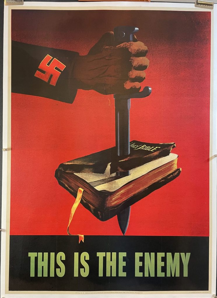 THIS IS THE ENEMY, Original Vintage WW2 Nazi Propaganda Poster ...