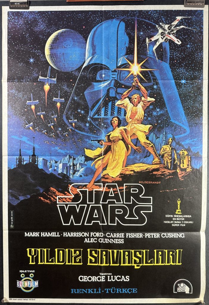 STAR WARS, Original Vintage Turkish Style B Star Wars Movie Poster - Original Vintage Movie Posters