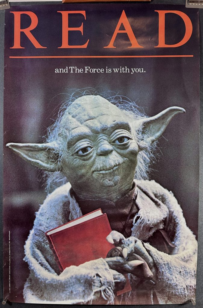 YODA READ, Original Vintage Star Wars Library Poster - Original Vintage ...