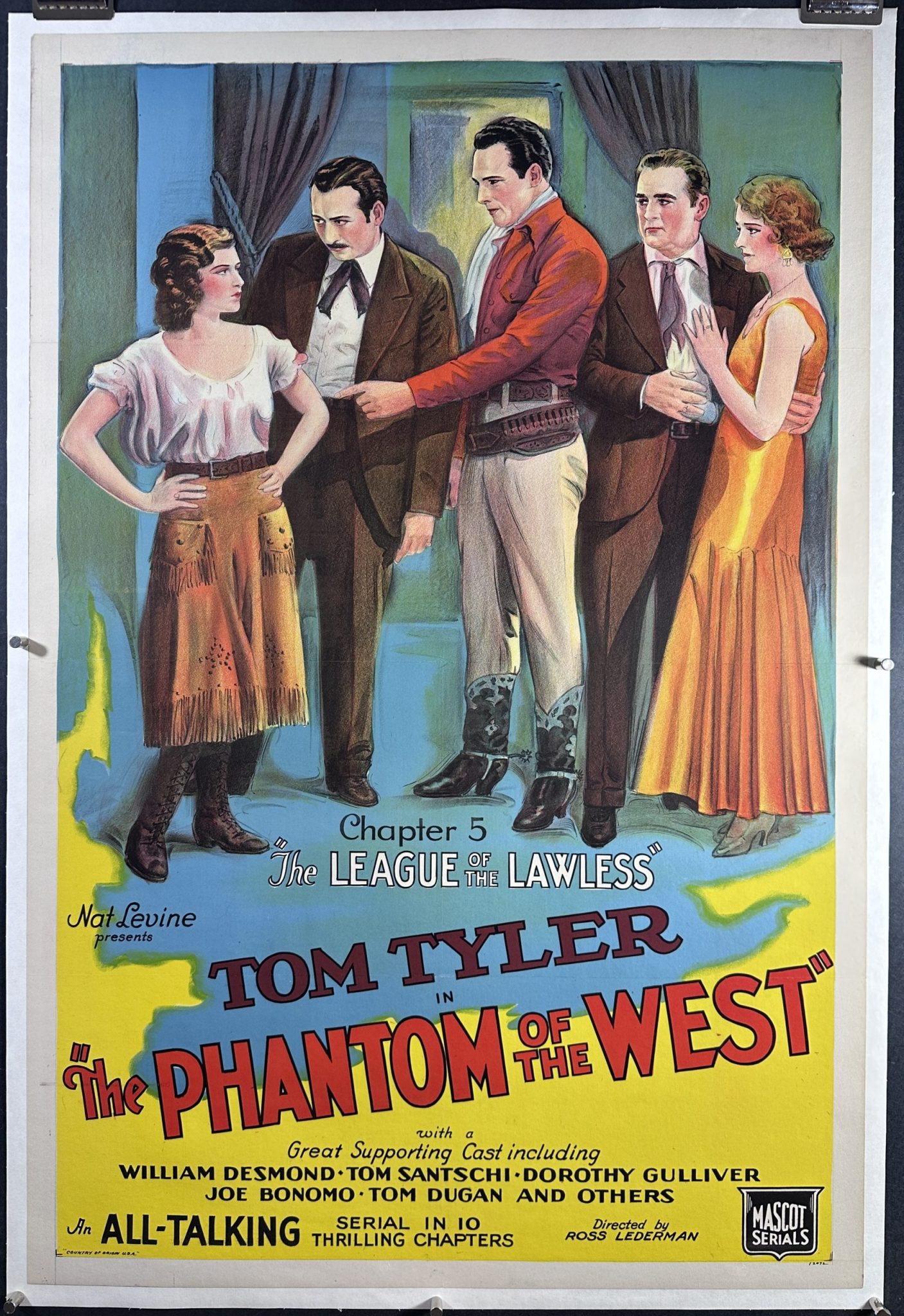 PHANTOM OF THE WEST, Original Vintage Western Movie Poster - Original ...