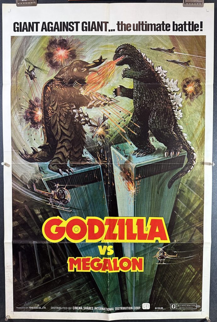 GODZILLA VS MEGALON, Original Vintage Toho Godzilla Movie Poster ...