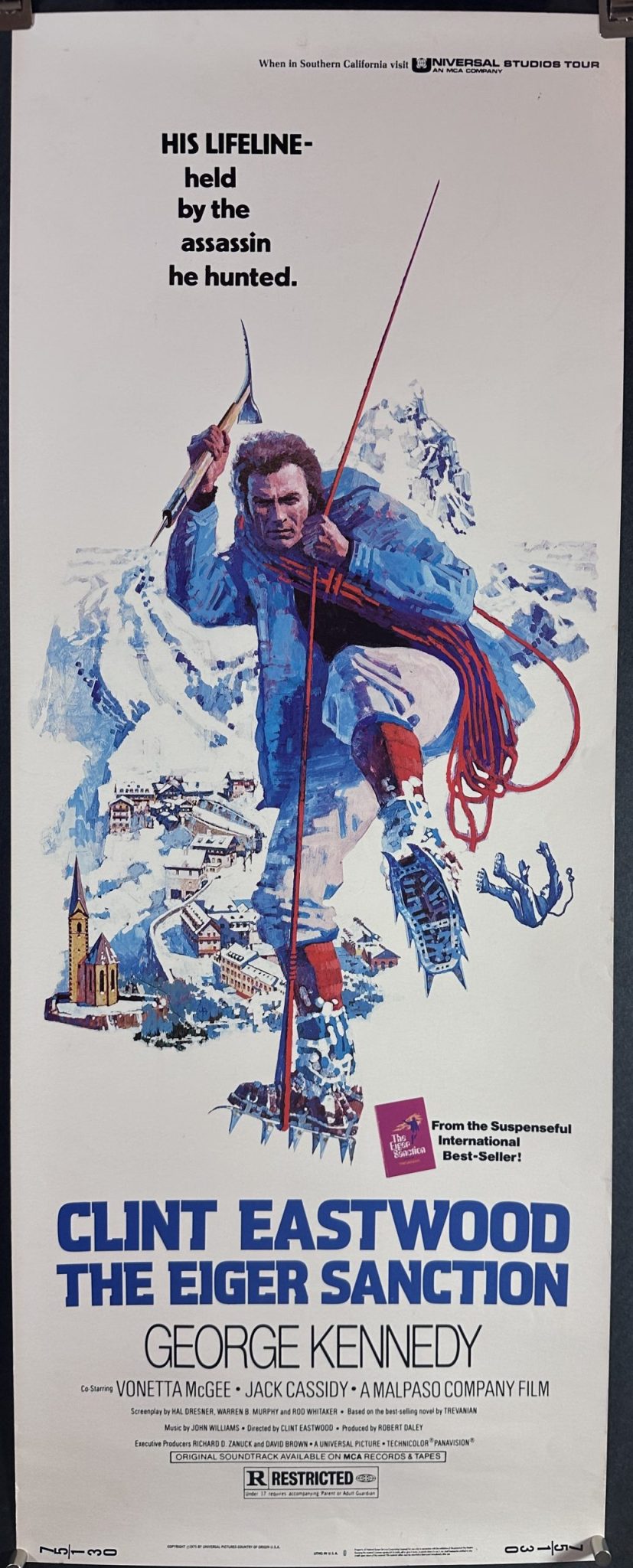 EIGER SANCTION, Original Vintage Insert Movie Poster starring Clint ...