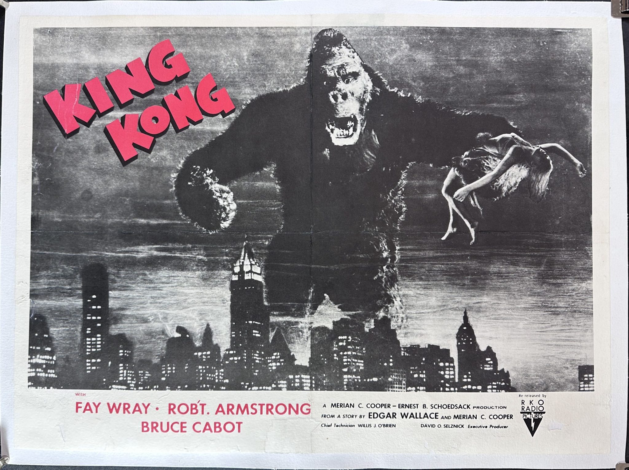 KING KONG, Original Vintage Movie Poster Starring Fay Wray - Original ...