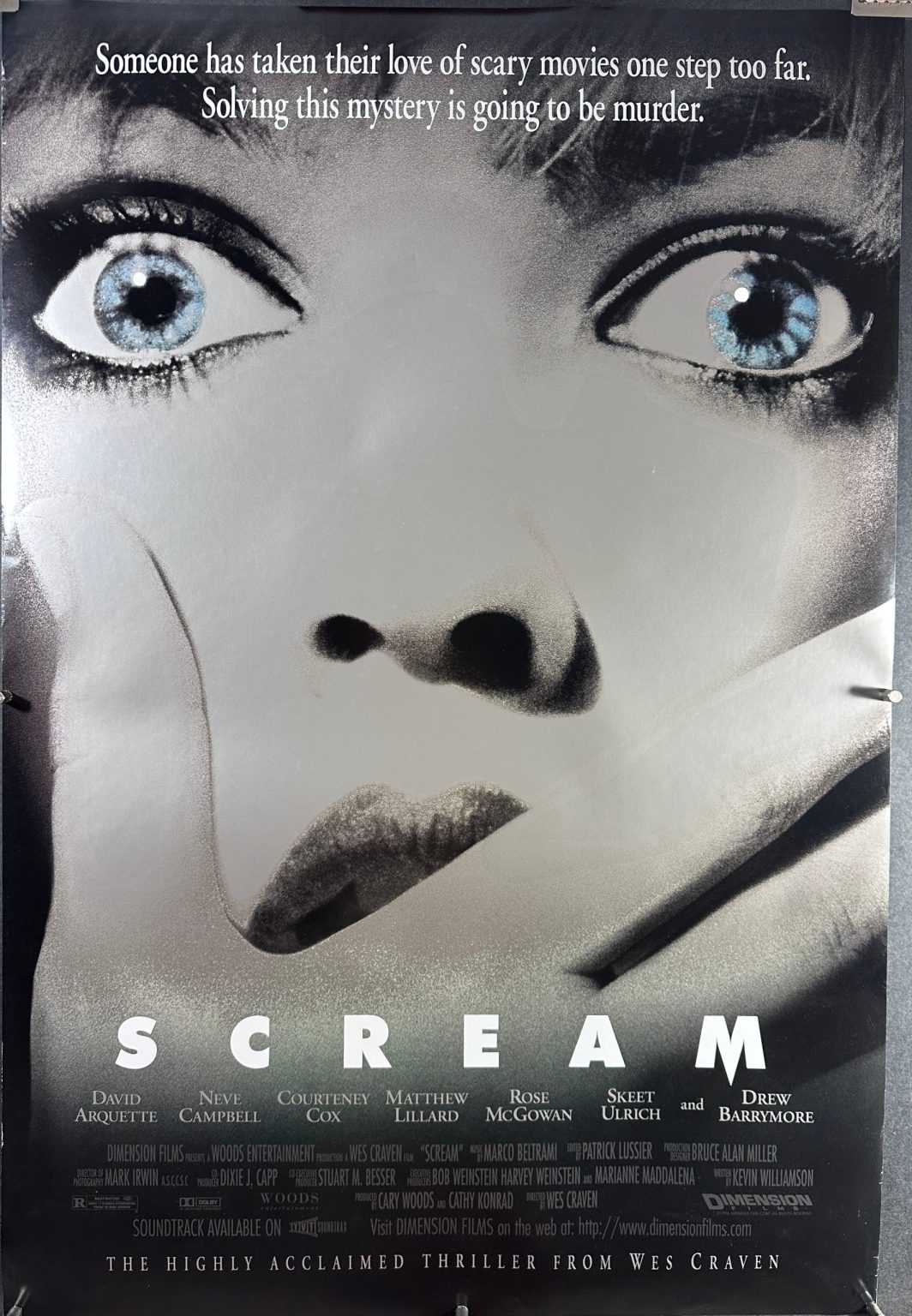 SCREAM, Original Wes Craven Horror Movie Poster - Original Vintage ...
