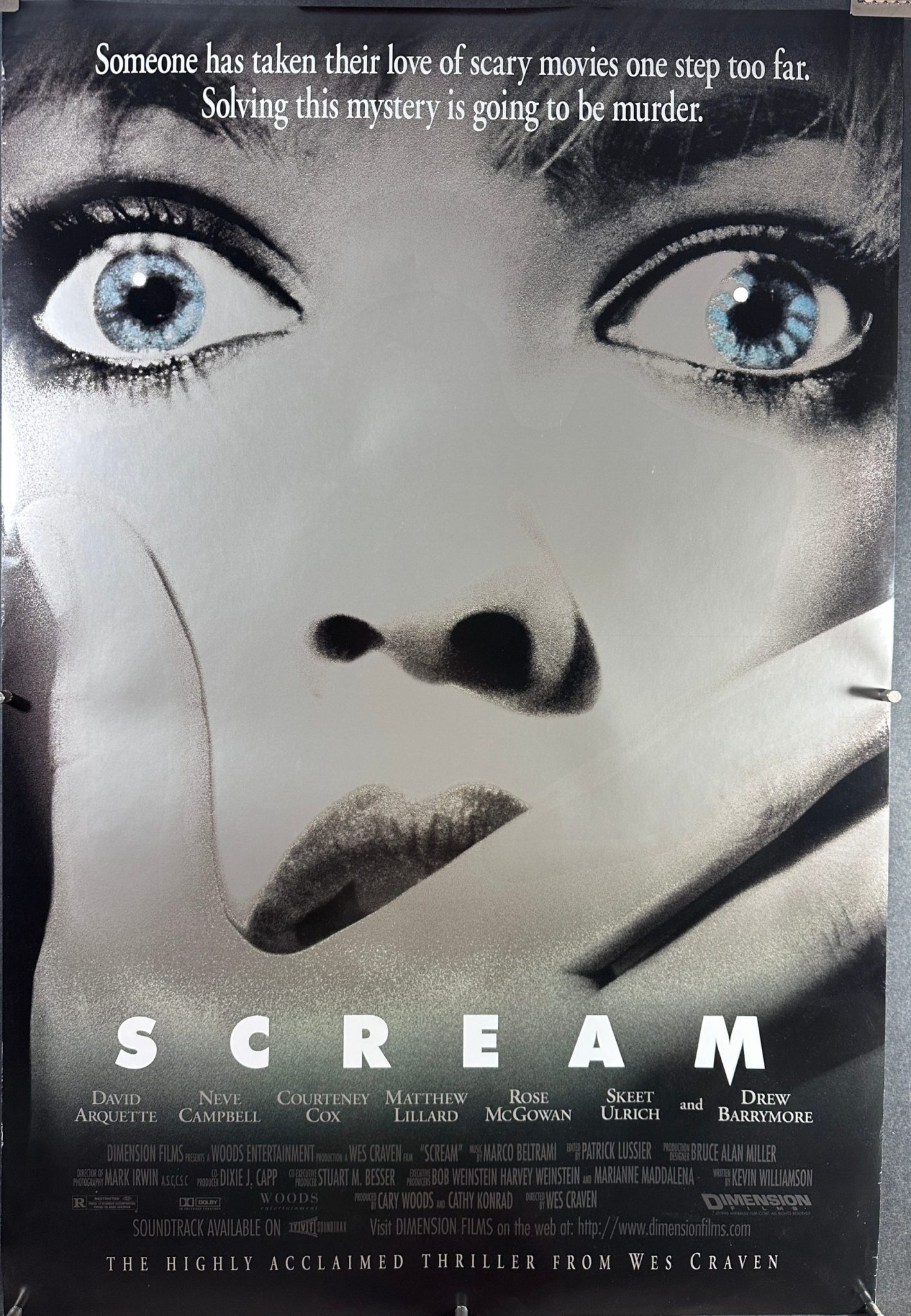 SCREAM, Original Wes Craven Horror Movie Poster - Original Vintage ...