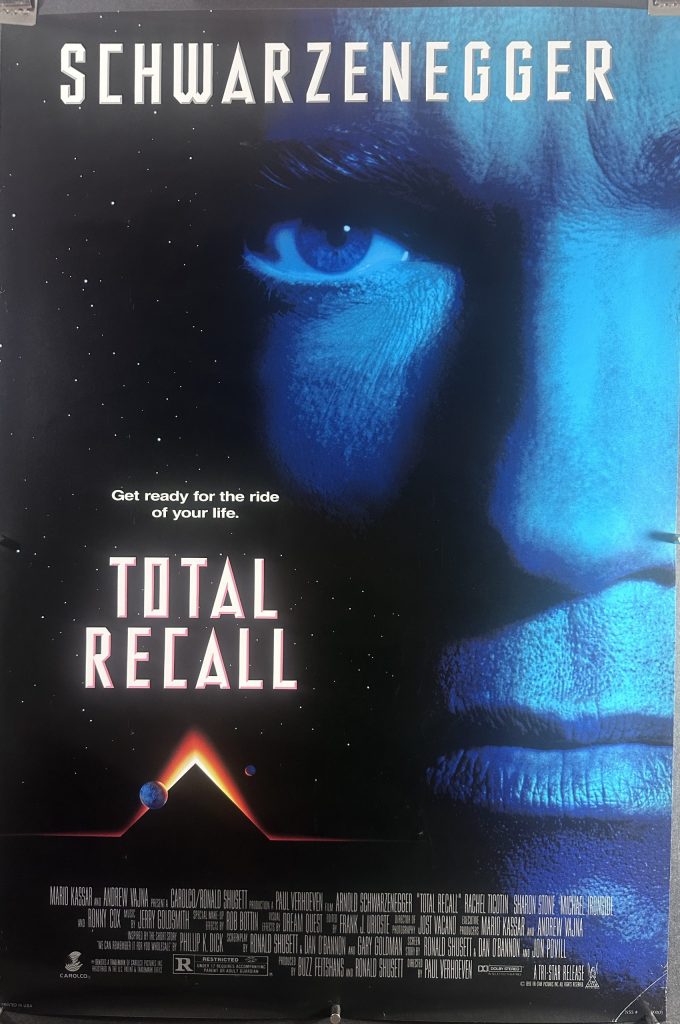 TOTAL RECALL, Original Vintage Movie Poster starring Arnold ...