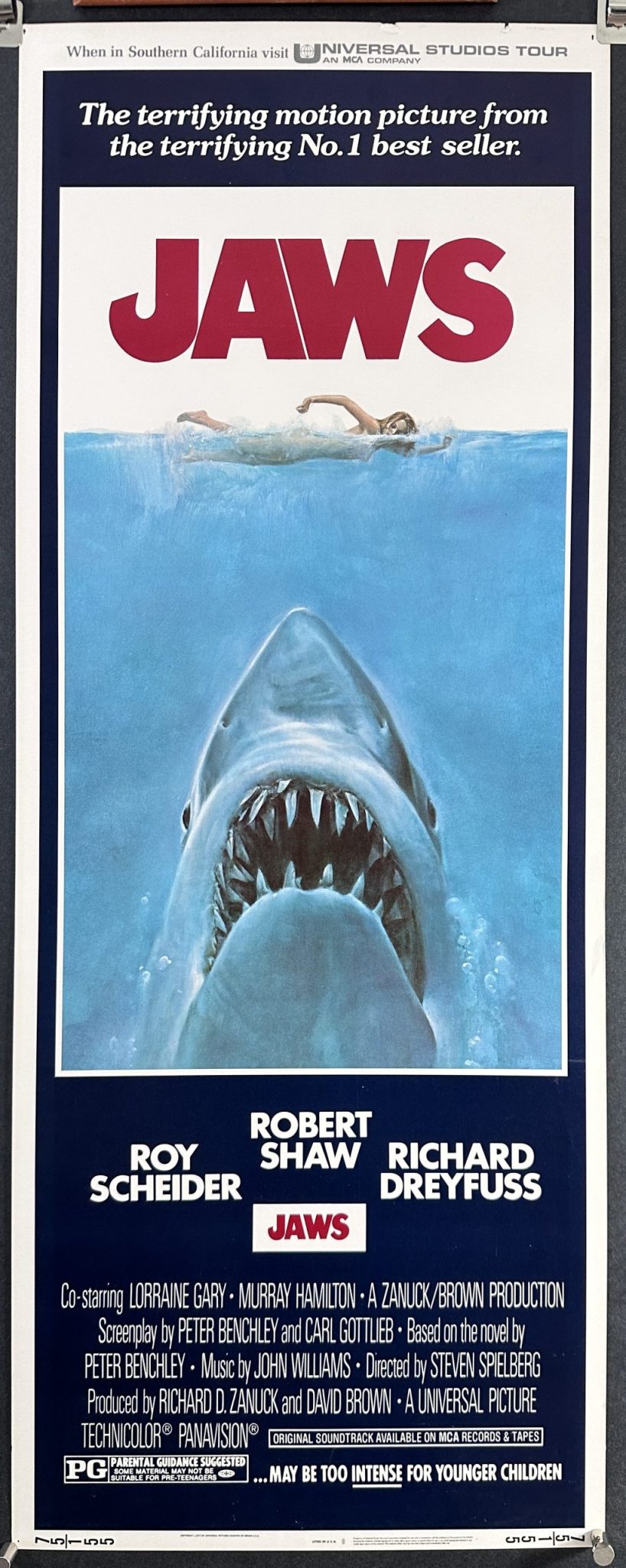 JAWS, Original Rolled Vintage Insert Movie Poster - Original Vintage ...