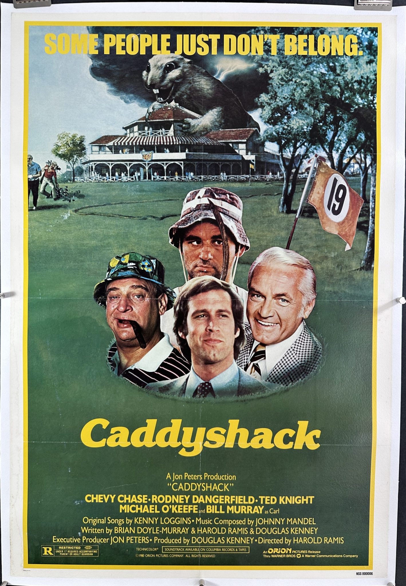 CADDYSHACK, Original Vintage Golfing Movie Poster starring Chevy Chase ...